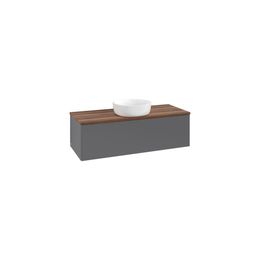 Villeroy & Boch V&B Waschtischunterschrank ohne Frontstruktur Antao 120x36x50cm, WBP w. wal, Anthrac. m Lac ; Villeroy & Boch (K32012GK)