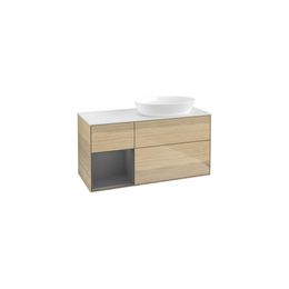 Villeroy & Boch V&B Waschtischunterschrank Wandbeleuchtung Finion 120cm, Pl w m, Rg Anthrac. m Lac, Oa ven ; Villeroy & Boch (GA41GKPC)