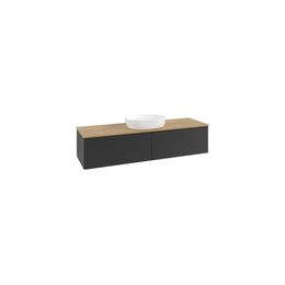 Villeroy & Boch V&B Waschtischunterschrank mit Frontstruktur Antao 160x50cm, WBP-farbe hon. Oa, bla m Lac ; Villeroy & Boch (K36111PD)