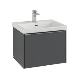 Villeroy & Boch V&B Waschtischunterschrank Subway 3.0 57,2x42,9x47,8cm, m LE/Gr Alu gl, bla Oa ; Villeroy & Boch (C577L0AB)