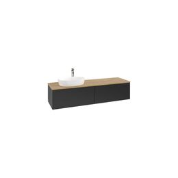 Villeroy & Boch V&B Waschtischunterschrank ohne Frontstruktur -Beleuchtung Antao 160x50cm, HL, WBP hon. Oa, bla m Lac ; Villeroy & Boch (L37051PD)