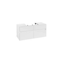 Villeroy & Boch V&B Waschtischunterschrank Collaro 120x54,8x50cm, WT mittig, glossy white ; Villeroy & Boch (C08100DH)