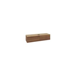 Villeroy & Boch V&B Waschtischunterschrank ohne Frontstruktur Antao 160x50cm, WBP-farbe hon. Oa, warm walnut ; Villeroy & Boch (K36011HM)