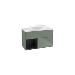 Villeroy & Boch V&B Waschtischunterschrank Wandbeleuchtung Finion 100, Pl wh. m, Reg bla m Lac, Oli. m Lac ; Villeroy & Boch (GA11PDGM)