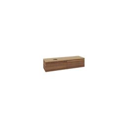 Villeroy & Boch V&B Waschtischunterschrank ohne Frontstruktur Antao 160x50cm, WBP-farbe hon. Oa, warm walnut ; Villeroy & Boch (K37011HM)