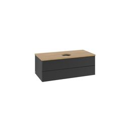 Villeroy & Boch V&B Waschtischunterschrank mit Frontstruktur -Beleuchtung Antao 100x36x50cm, WBP hon. Oa, bla m Lac ; Villeroy & Boch (L20111PD)