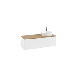Villeroy & Boch V&B Waschtischunterschrank mit Frontstruktur Antao 120x36x50cm, HL, WBP hon. Oa, wh. m Lac ; Villeroy & Boch (K34151MT)