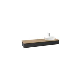 Villeroy & Boch V&B Waschtischunterschrank ohne Frontstruktur Antao 160x50cm, HL, WBP hon. Oa, bla m Lac ; Villeroy & Boch (K16051PD)