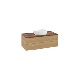 Villeroy & Boch V&B Waschtischunterschrank ohne Frontstruktur -Beleuchtung Antao 100x36x50cm, WBP-farbe w. wal, honey oak ; Villeroy & Boch (L20012HN)
