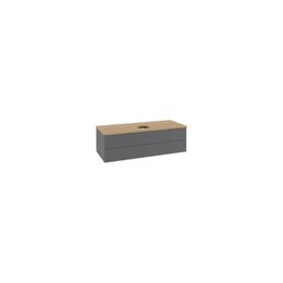Villeroy & Boch V&B Waschtischunterschrank mit Frontstruktur Antao 120x36x50cm, WBP hon. Oa, Anthrac. m Lac ; Villeroy & Boch (K21111GK)