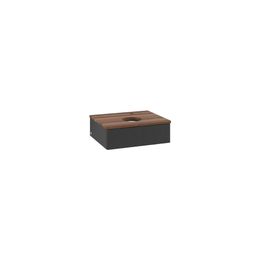 Villeroy & Boch V&B Waschtischunterschrank mit Frontstruktur Antao 60x19x50cm, HL, WBP w. wal, bla m Lac ; Villeroy & Boch (K07152PD)
