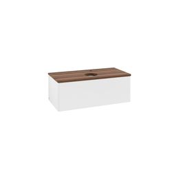 Villeroy & Boch V&B Waschtischunterschrank ohne Frontstruktur, mit Beleuchtung Antao 100x36x50cm, HL, WBP w. wal, wh. m Lac ; Villeroy & Boch (L31052MT)