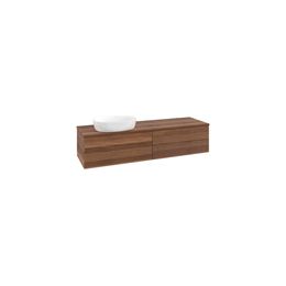 Villeroy & Boch V&B Waschtischunterschrank mit Frontstruktur Antao 160x50cm, WBP-farbe w. wal, warm walnut ; Villeroy & Boch (K26112HM)