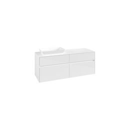 Villeroy & Boch V&B Waschtischunterschrank Collaro 140x54,8x50cm, WT l, LED 10W, glo wh. ; Villeroy & Boch (C117B0DH)