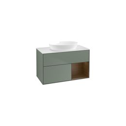 Villeroy & Boch V&B Waschtischunterschrank Wandbeleuchtung Finion 100, Pl wh. m, Reg wal ven, Oli. m Lac ; Villeroy & Boch (GA21GNGM)