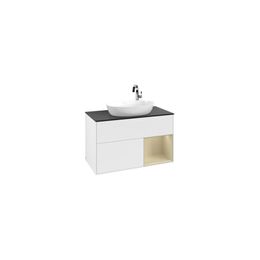 Villeroy & Boch V&B Waschtischunterschrank Finion 100, Pl b m, Reg si Gr m Lac, wh. m Lac ; Villeroy & Boch (F902HJMT)