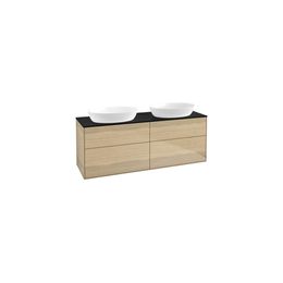 Villeroy & Boch V&B Waschtischunterschrank Wandbeleuchtung Finion 160x60cm, Abd.-Pl. bla matt, Oak Veneer ; Villeroy & Boch (GA8200PC)