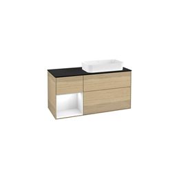 Villeroy & Boch V&B Waschtischunterschrank Finion 120cm, Pl b m, Rg li glo wh. Lac, Oa ven ; Villeroy & Boch (F272GFPC)