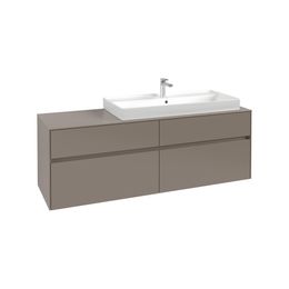 Villeroy & Boch V&B Waschtischunterschrank Collaro 160x54,8x50cm, WT rechts, black oak ; Villeroy & Boch (C03000AB)