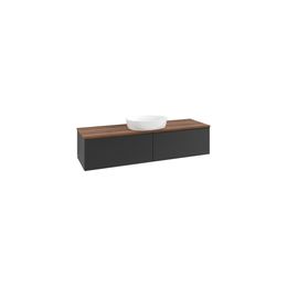 Villeroy & Boch V&B Waschtischunterschrank mit Frontstruktur Antao 160x50cm, WBP-farbe w. wal, bla m Lac ; Villeroy & Boch (K36112PD)