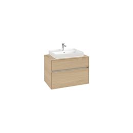Villeroy & Boch V&B Waschtischunterschrank Collaro 80x54,8x50cm, WT mittig, nordic oak ; Villeroy & Boch (C08000VJ)