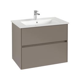 Villeroy & Boch V&B Waschtischunterschrank Collaro 76,1x61x48cm, Waschbecken mittig, taupe ; Villeroy & Boch (C14400VM)