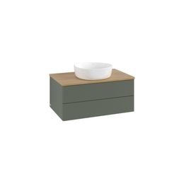 Villeroy & Boch V&B Waschtischunterschrank mit Frontstruktur Antao 80x36x50cm, WBP hon. Oa, lea gre. m Lac ; Villeroy & Boch (K19111HL)