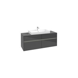 Villeroy & Boch V&B Waschtischunterschrank Collaro 140x54,8x50cm, WT mi, LED 10 W, glo Gr ; Villeroy & Boch (C088B0FP)