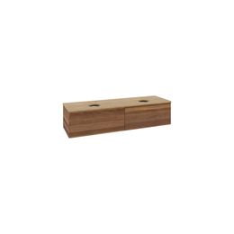 Villeroy & Boch V&B Waschtischunterschrank ohne Frontstruktur, mit Beleuchtung Antao 160x50cm, HL, WBP-farbe hon. Oa, w. wal ; Villeroy & Boch (L39051HM)