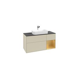 Villeroy & Boch V&B Waschtischunterschrank Finion 120cm, Pl b m, Reg re gol m, si Gr m Lac ; Villeroy & Boch (F302HFHJ)