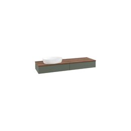 Villeroy & Boch V&B Waschtischunterschrank mit Frontstruktur -Beleuchtung Antao 160x50cm, WBP w. wal, lea gre. m Lac ; Villeroy & Boch (L15112HL)