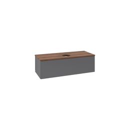 Villeroy & Boch V&B Waschtischunterschrank ohne Frontstruktur, mit Beleuchtung Antao 120x36x50cm, WBP w. wal, Anthrac. m Lac ; Villeroy & Boch (L32012GK)