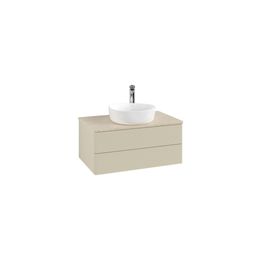 Villeroy & Boch V&B Waschtischunterschrank mit Frontstruktur Antao 80x36x50cm, HL, WBP botti., si Gr m Lac ; Villeroy & Boch (K19153HJ)