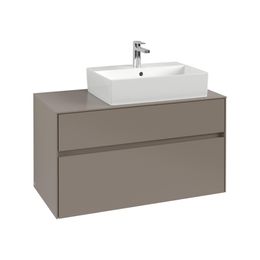 Villeroy & Boch V&B Waschtischunterschrank Collaro 100x54,8x50cm, WT r, LED 7,3 W, volc bla ; Villeroy & Boch (C127B0VL)