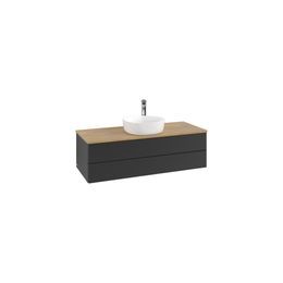 Villeroy & Boch V&B Waschtischunterschrank mit Frontstruktur Antao 120x36x50cm, HL, WBP hon. Oa, bla m Lac ; Villeroy & Boch (K21151PD)