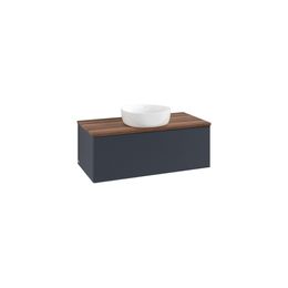 Villeroy & Boch V&B Waschtischunterschrank mit Frontstruktur, mit Beleuchtung Antao 100x36x50cm, WBP w. wal, md bl. m Lac ; Villeroy & Boch (L31112HG)