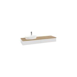 Villeroy & Boch V&B Waschtischunterschrank ohne Frontstruktur -Beleuchtung Antao 160x50cm, HL, WBP hon. Oa, glo wh. Lac ; Villeroy & Boch (L15051GF)