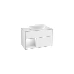 Villeroy & Boch V&B Waschtischunterschrank Wandbeleuchtung Finion 100, Pl w m, Reg wh. m Lac, glo wh. Lac ; Villeroy & Boch (GA11MTGF)