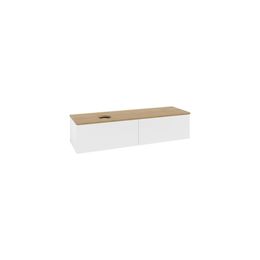Villeroy & Boch V&B Waschtischunterschrank ohne Frontstruktur -Beleuchtung Antao 160x50cm, WBP-farbe hon. Oa, wh. m Lac ; Villeroy & Boch (L37011MT)