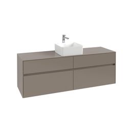 Villeroy & Boch V&B Waschtischunterschrank Collaro 160x54,8x50cm, WT mittig, volcano black ; Villeroy & Boch (C04900VL)