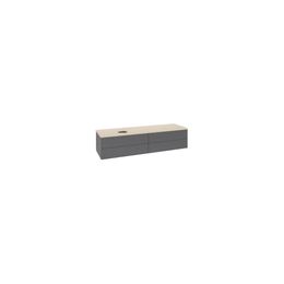 Villeroy & Boch V&B Waschtischunterschrank ohne Frontstruktur Antao 160x50cm, HL, WBP botti., Anthrac. m Lac ; Villeroy & Boch (K26053GK)
