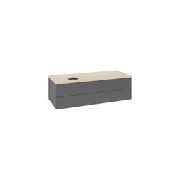 Villeroy & Boch V&B Waschtischunterschrank ohne Frontstruktur, mit Beleuchtung Antao 120x36x50cm, WBP botti., Anthrac. m Lac ; Villeroy & Boch (L22013GK)