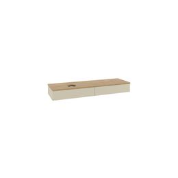 Villeroy & Boch V&B Waschtischunterschrank mit Frontstruktur -Beleuchtung Antao 160x50cm, WBP-farbe hon. Oa, si Gr m Lac ; Villeroy & Boch (L15111HJ)