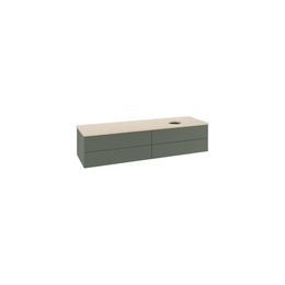 Villeroy & Boch V&B Waschtischunterschrank mit Frontstruktur -Beleuchtung Antao 160x50cm, WBP botti., lea gre. m Lac ; Villeroy & Boch (L27113HL)