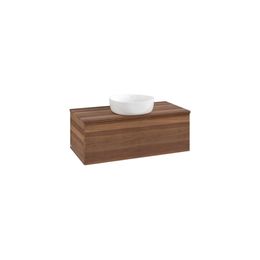 Villeroy & Boch V&B Waschtischunterschrank mit Frontstruktur, mit Beleuchtung Antao 100x36x50cm, WBP-farbe w. wal, w. walnut ; Villeroy & Boch (L31112HM)