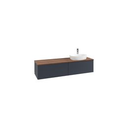 Villeroy & Boch V&B Waschtischunterschrank mit Frontstruktur -Beleuchtung Antao 160x50cm, HL, WBP w. wal, md bl. m Lac ; Villeroy & Boch (L38152HG)
