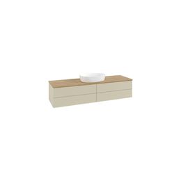 Villeroy & Boch V&B Waschtischunterschrank mit Frontstruktur Antao 160x50cm, WBP-farbe hon. Oa, si Gr m Lac ; Villeroy & Boch (K25111HJ)