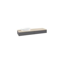 Villeroy & Boch V&B Waschtischunterschrank ohne Frontstruktur -Beleuchtung Antao 160x50cm, WBP botti., Anthrac. m Lac ; Villeroy & Boch (L15013GK)