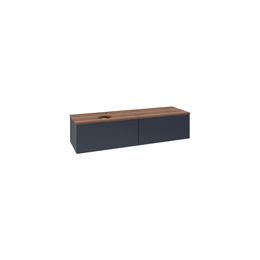 Villeroy & Boch V&B Waschtischunterschrank ohne Frontstruktur -Beleuchtung Antao 160x50cm, HL, WBP w. wal, md bl. m Lac ; Villeroy & Boch (L37052HG)