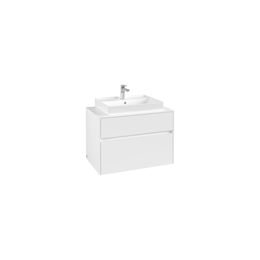 Villeroy & Boch V&B Waschtischunterschrank Collaro 80x54,8x50cm, WT mittig, white matt ; Villeroy & Boch (C08000MS)